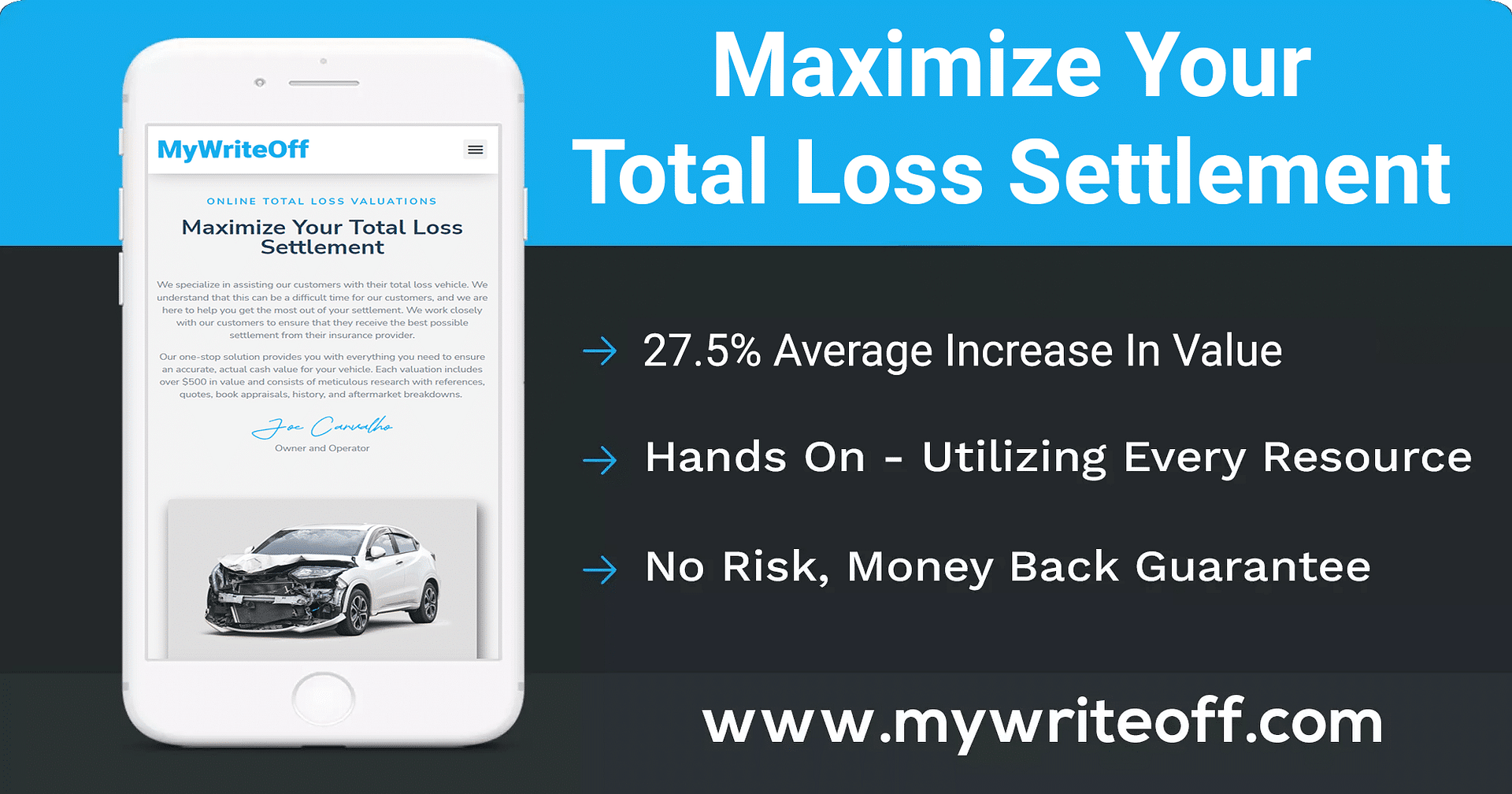 Free Consultation - Total Loss Vehicle Appraisals - My Write Off